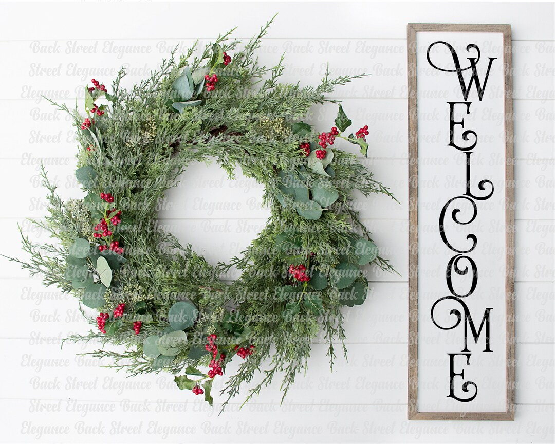 Welcome SVG Welcome Vertical Sign Cut File - Etsy