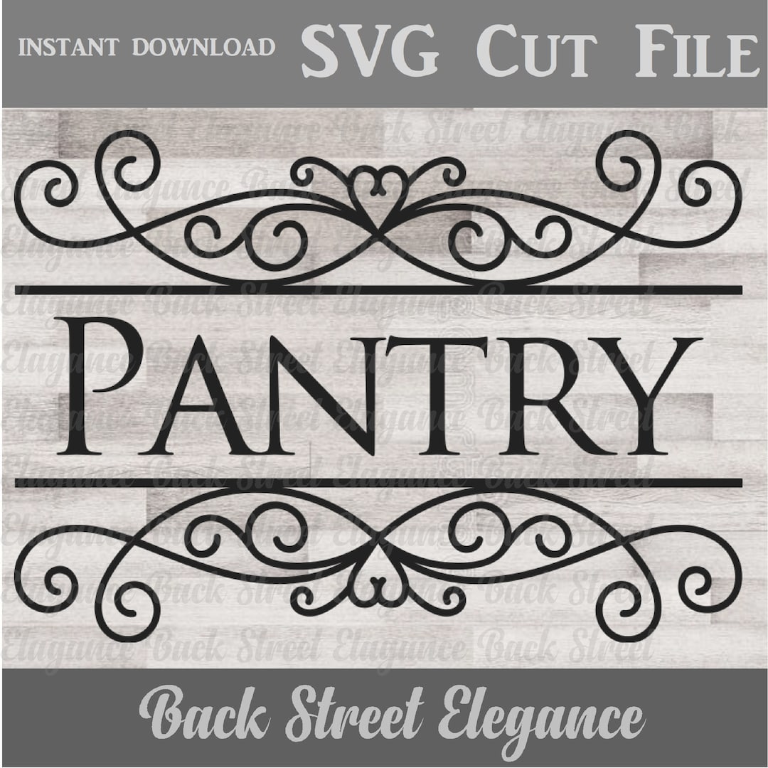Pantry SVG Vintage Style Pantry SVG Pantry Sign Cut File Wood Sign ...