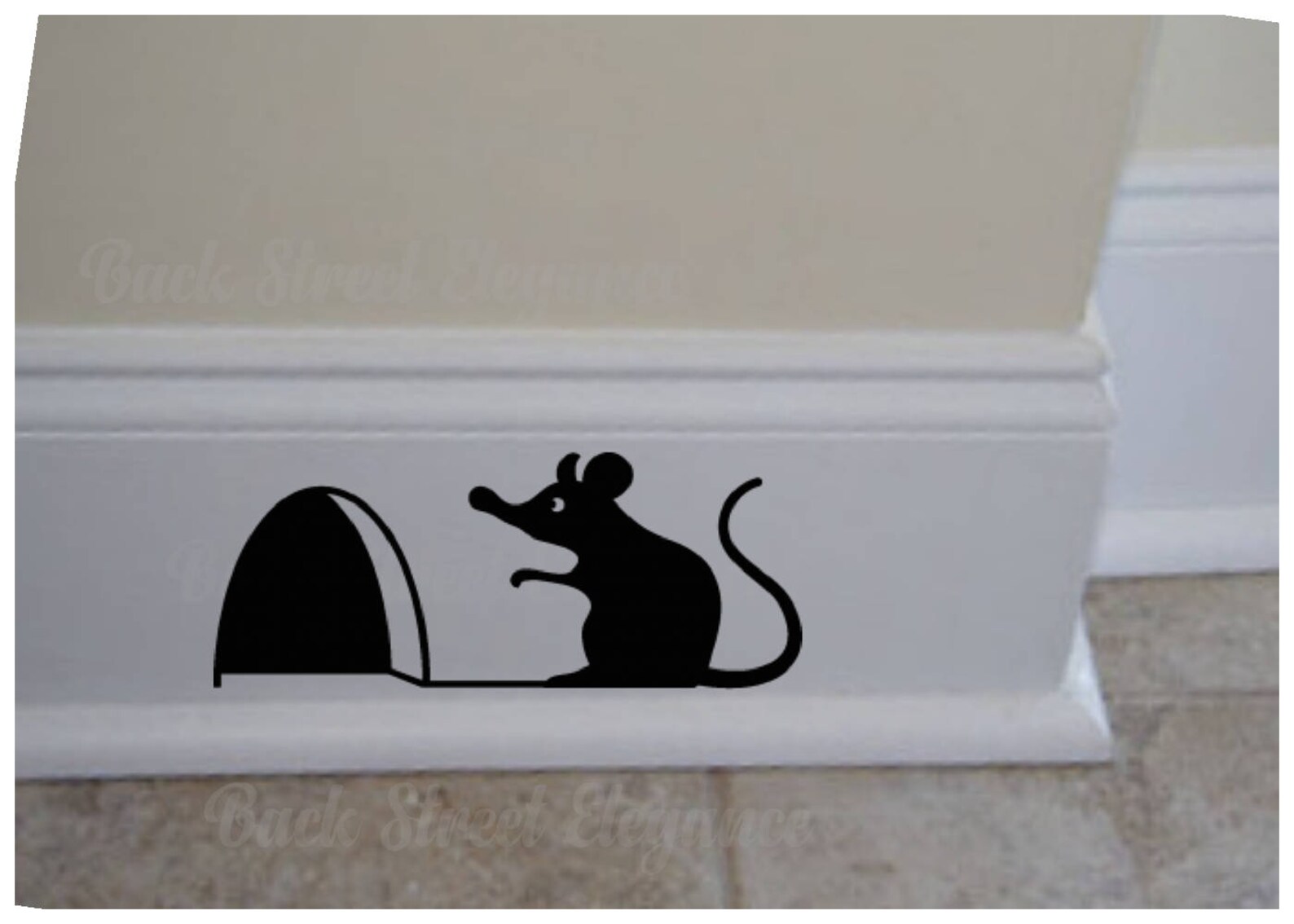 Mouse Hole Mouse Silhouette Wall Decal Vinyl Decal Wall - Etsy