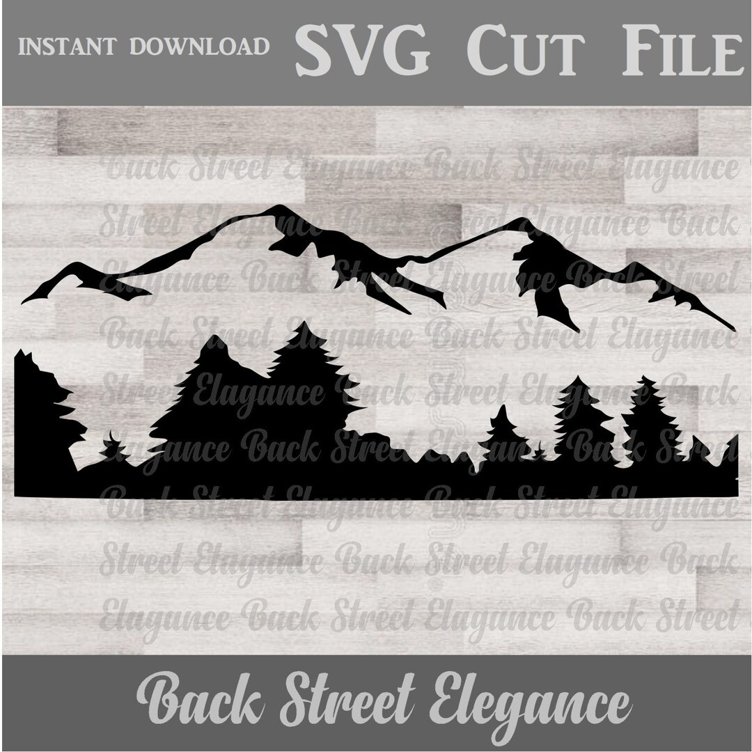 Mountain SVG Cut File Wood Sign Cut File Stencil - Etsy Canada