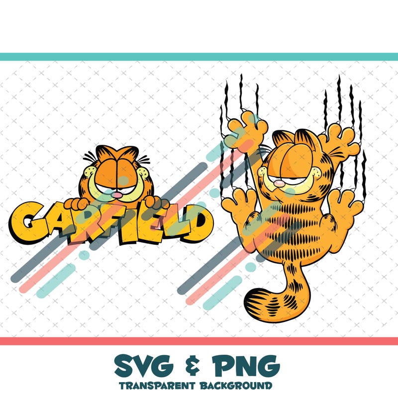Garfield Svg - Etsy