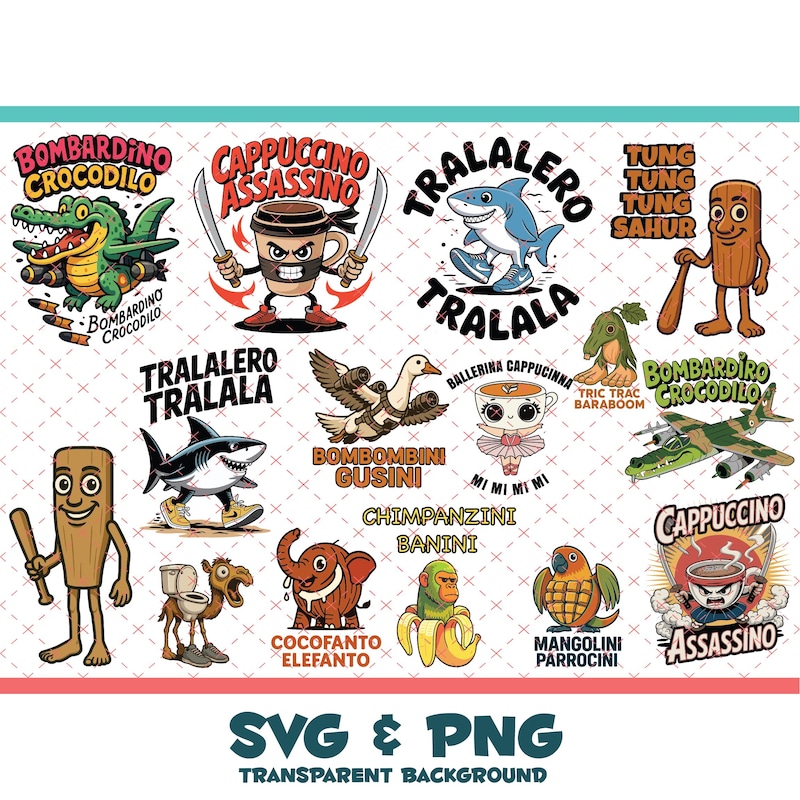 Italian Brainrot Svg - Etsy