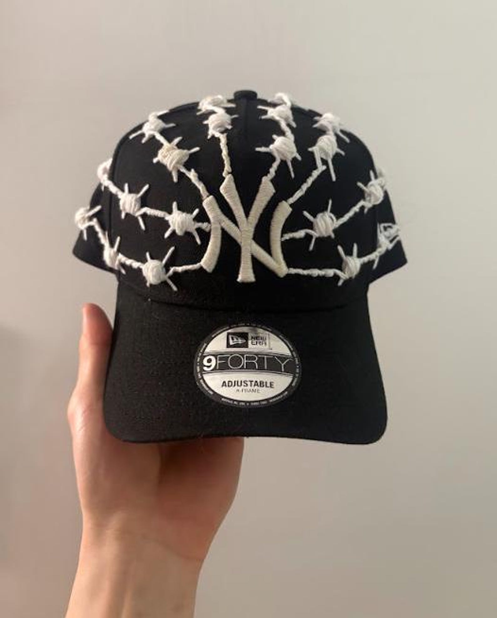 New Era Hat A Frame Custom Barbed Wire Upcycled Fashion - Etsy