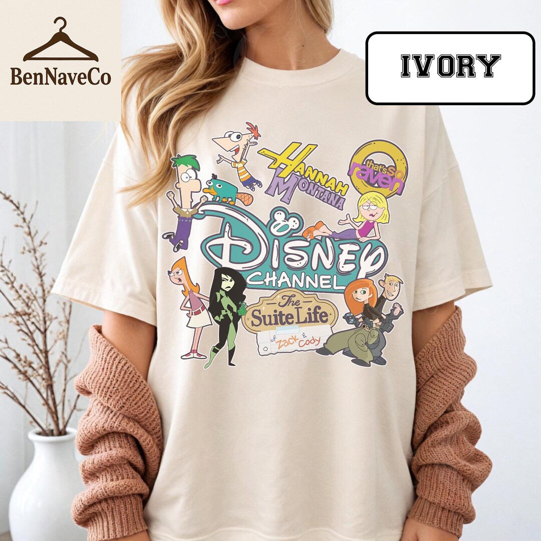 Disney Channel Retro Shirt, Kim Possible Hannah Montana Tee, Suite Life Vintage Cartoon Shirt - Etsy
