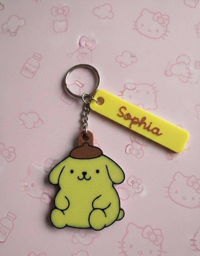 Custom Hello Kitty Sanrio Keychain With Name: Hello-kitty, Chococat ...