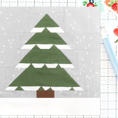 Evergreen Pine Tree Winter Quilt Block PDF Pattern Includes | Etsy