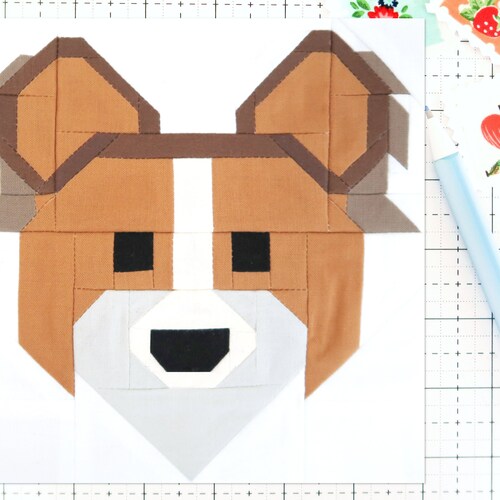 Pit Bull Terrier Dog Puppy Quilt Block PDF Pattern includes - Etsy