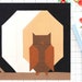 Night Owl Woodland Animal Fall Autumn Quilt Block PDF - Etsy