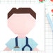 Male Doctor Nurse Medical Professional Quilt Block PDF Pattern ...