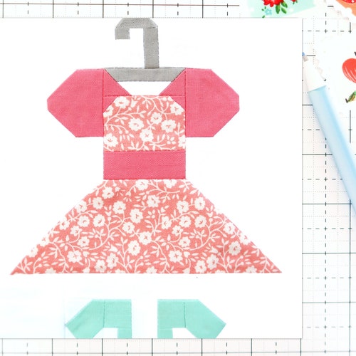 Dress and Shoes Girl's Dress-up Clothes Quilt Block PDF - Etsy