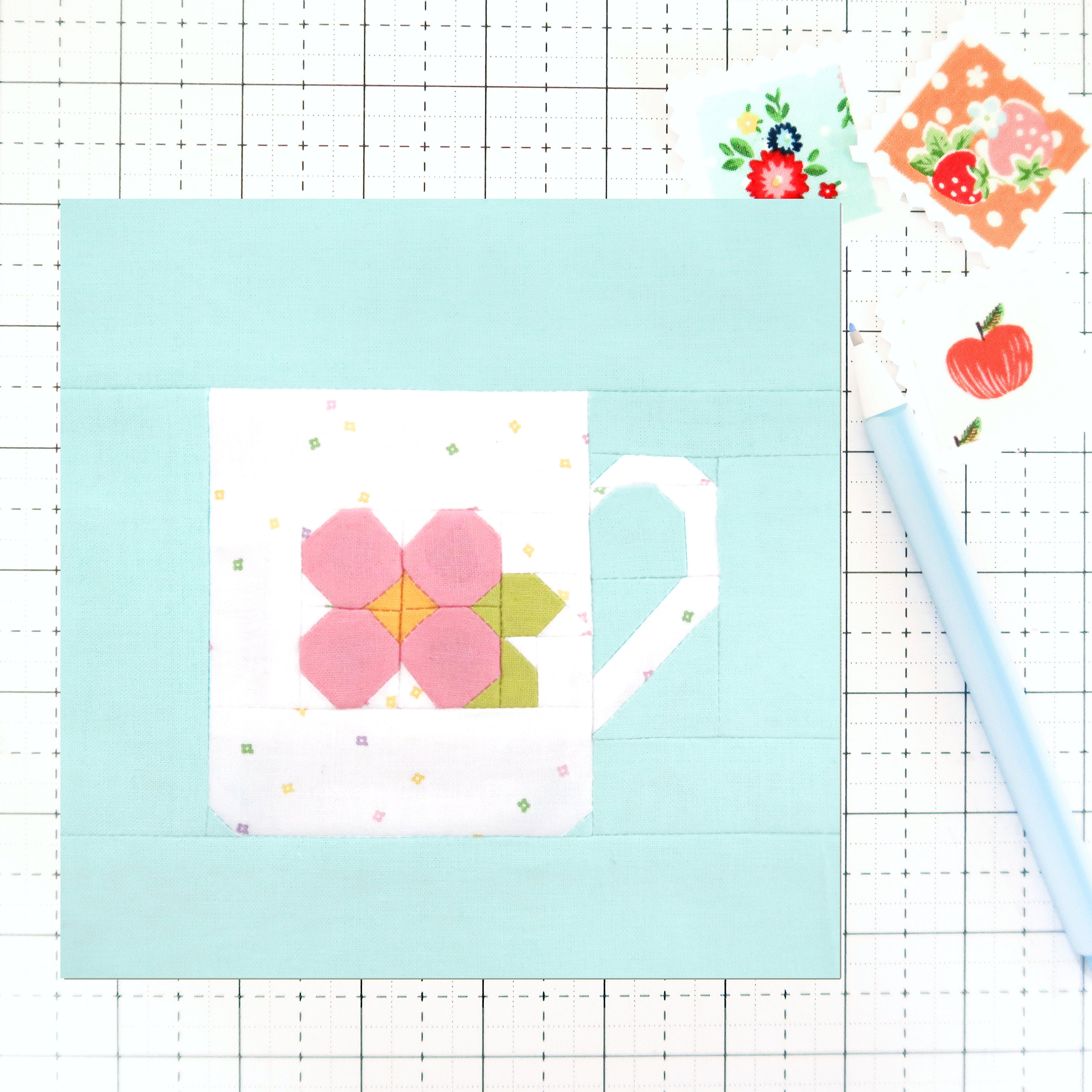 Set of 5 Mug Quilt Block Patterns - American Flag, Christmas, Pumpkin ...