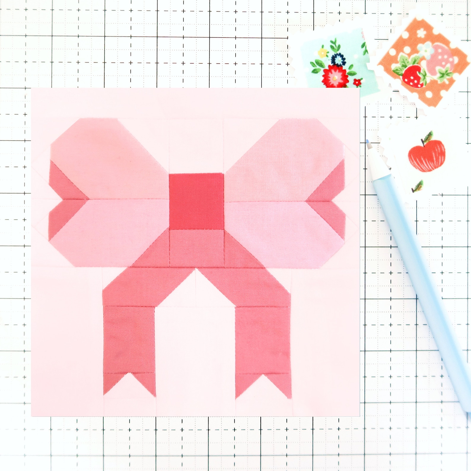 Pretty Bow Quilt Block PDF Pattern Includes Instructions for - Etsy