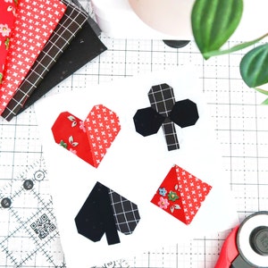 Playing Cards Game Quilt Block Pattern Hobbies PDF - Instructions for 6 ...