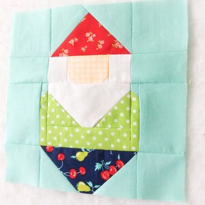 Garden Gnome PDF Quilt Block Pattern - Includes Instructions for 6 Inch ...
