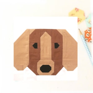 Dachshund Wiener Dog Puppy Quilt Block PDF Pattern - Etsy