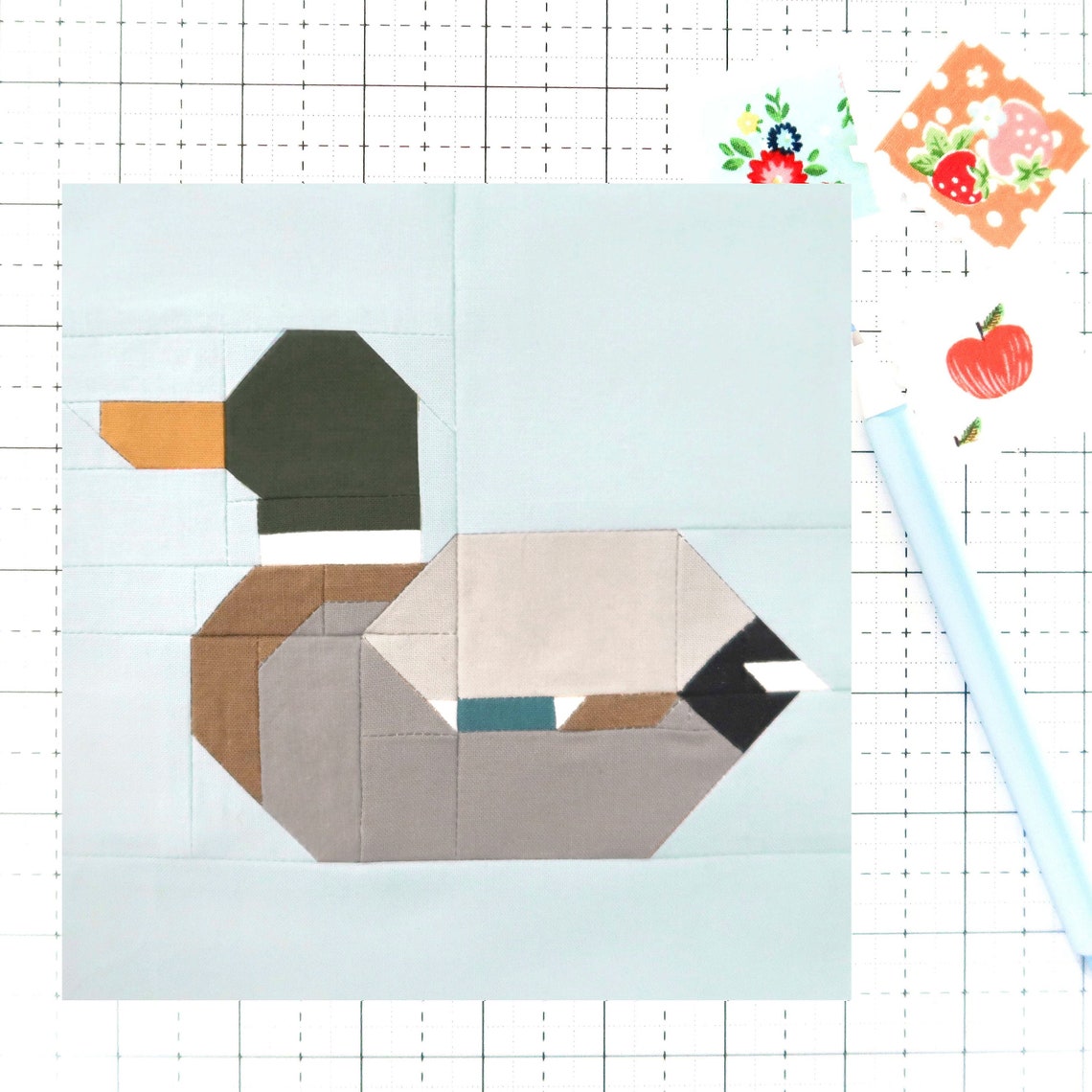 Mallard Duck Animal Camping Hunting Quilt Block PDF - Etsy