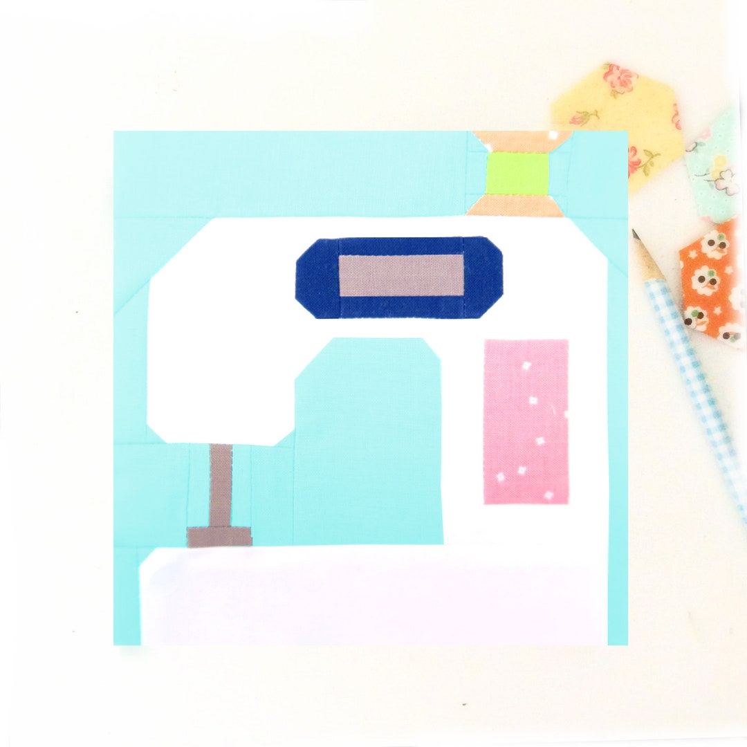 Quilter Sewing Machine PDF Quilt Block Pattern - Includes Instructions ...