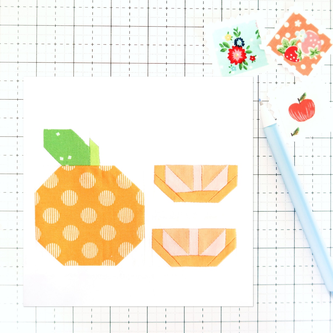 California Oranges Fruit Food Quilt Block PDF Pattern - Includes ...