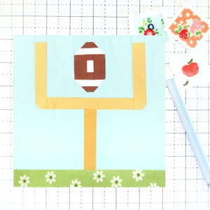 Set of 3 Football Game Day Quilt Block Patterns: Helmet, Football ...