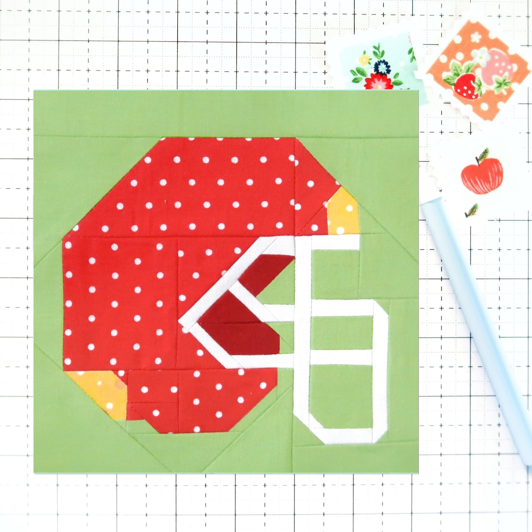 Football Helmet Sports Team Quilt Block PDF Pattern-includes ...