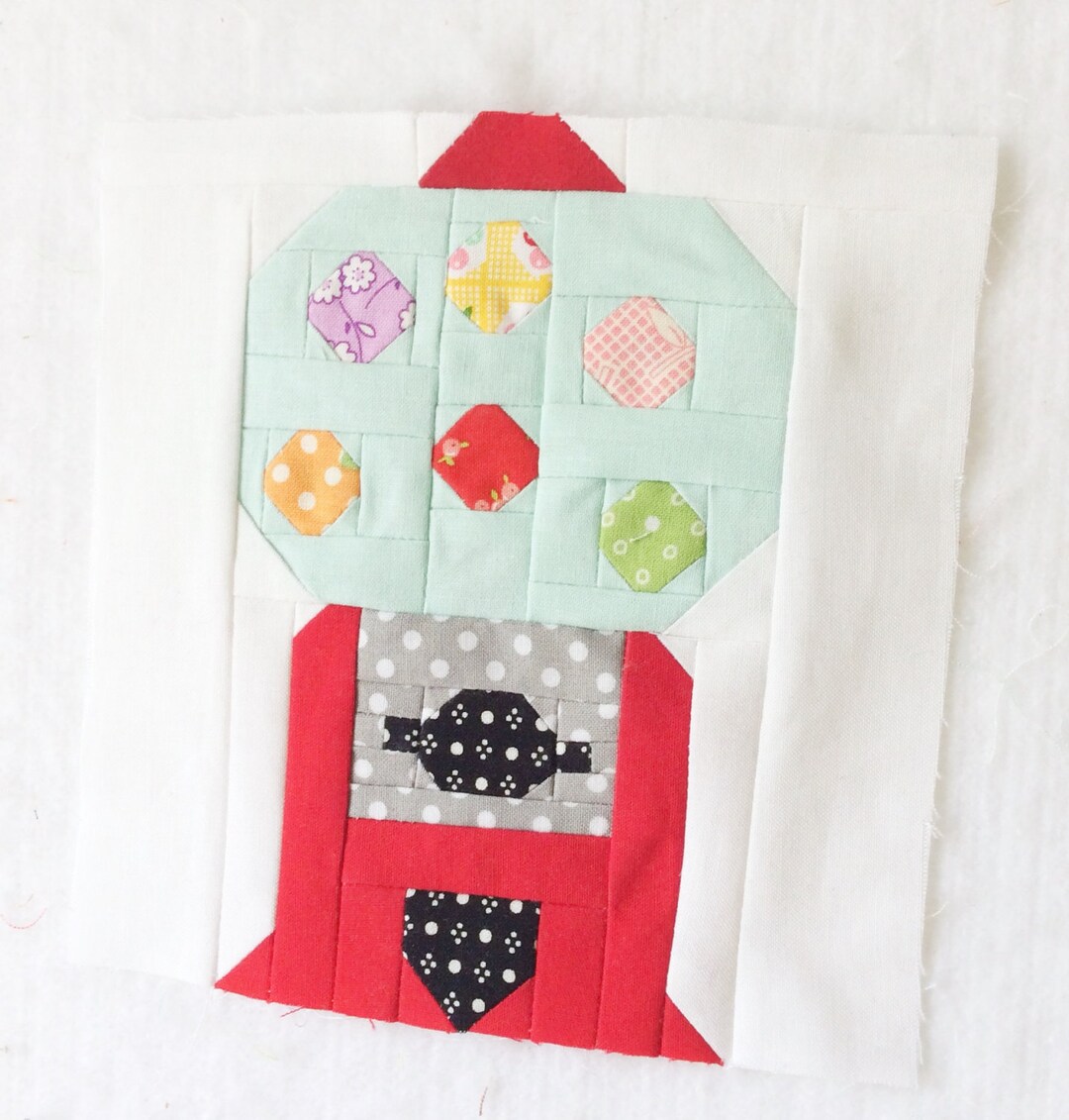 Gumball Machine Quilt Block PDF Instant Download Quilt Pattern 6 Inch ...