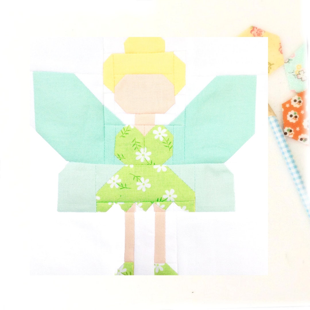 Fairy Quilt Block PDF Instant Download Quilt Pattern 6 Inch and 12 Inch ...