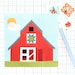 Set of 4 Farm Animals Quilt Block Patterns: Chicken, Cow, Pig, and Barn ...