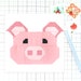Set of 4 Farm Animals Quilt Block Patterns: Chicken, Cow, Pig, and Barn ...