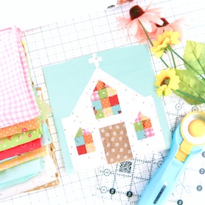Country Church Quilt Block Pattern PDF - Instructions for 6 Inch, 9 ...