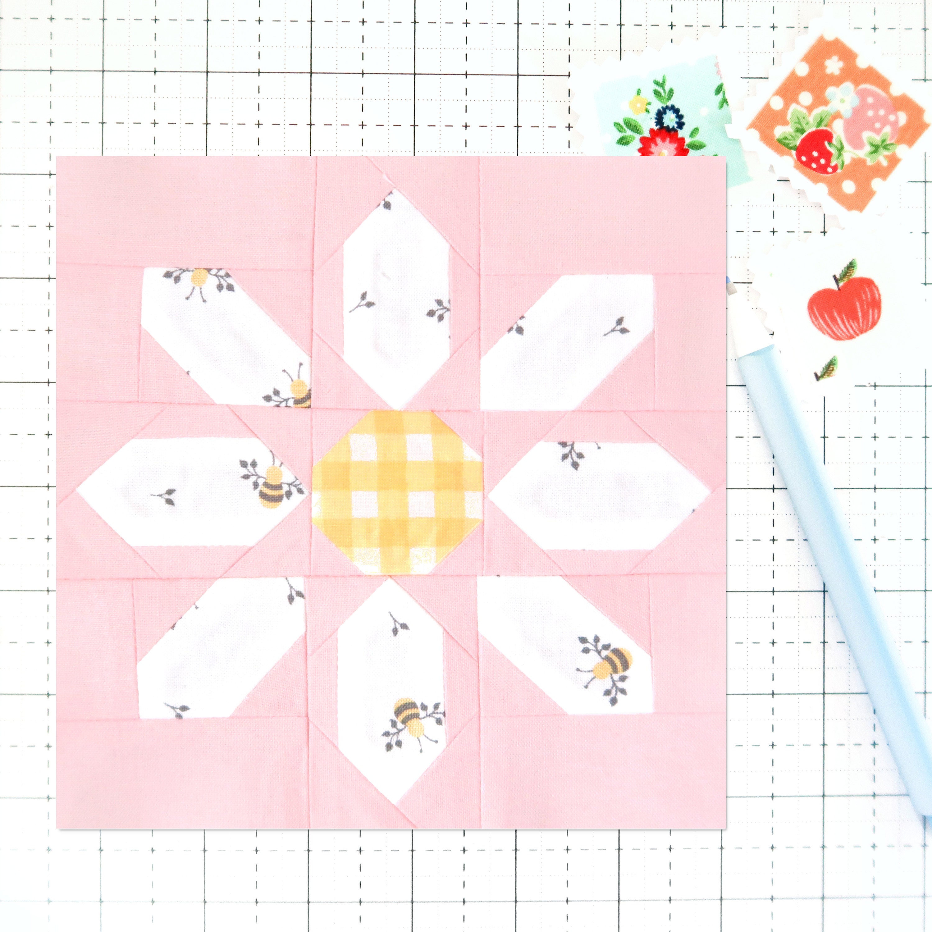 Daisy Spring Summer Garden Flower Quilt Block PDF - Etsy