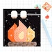 Set of 4 Camping Quilt Block Patterns - Mountains, Camper, Campfire ...