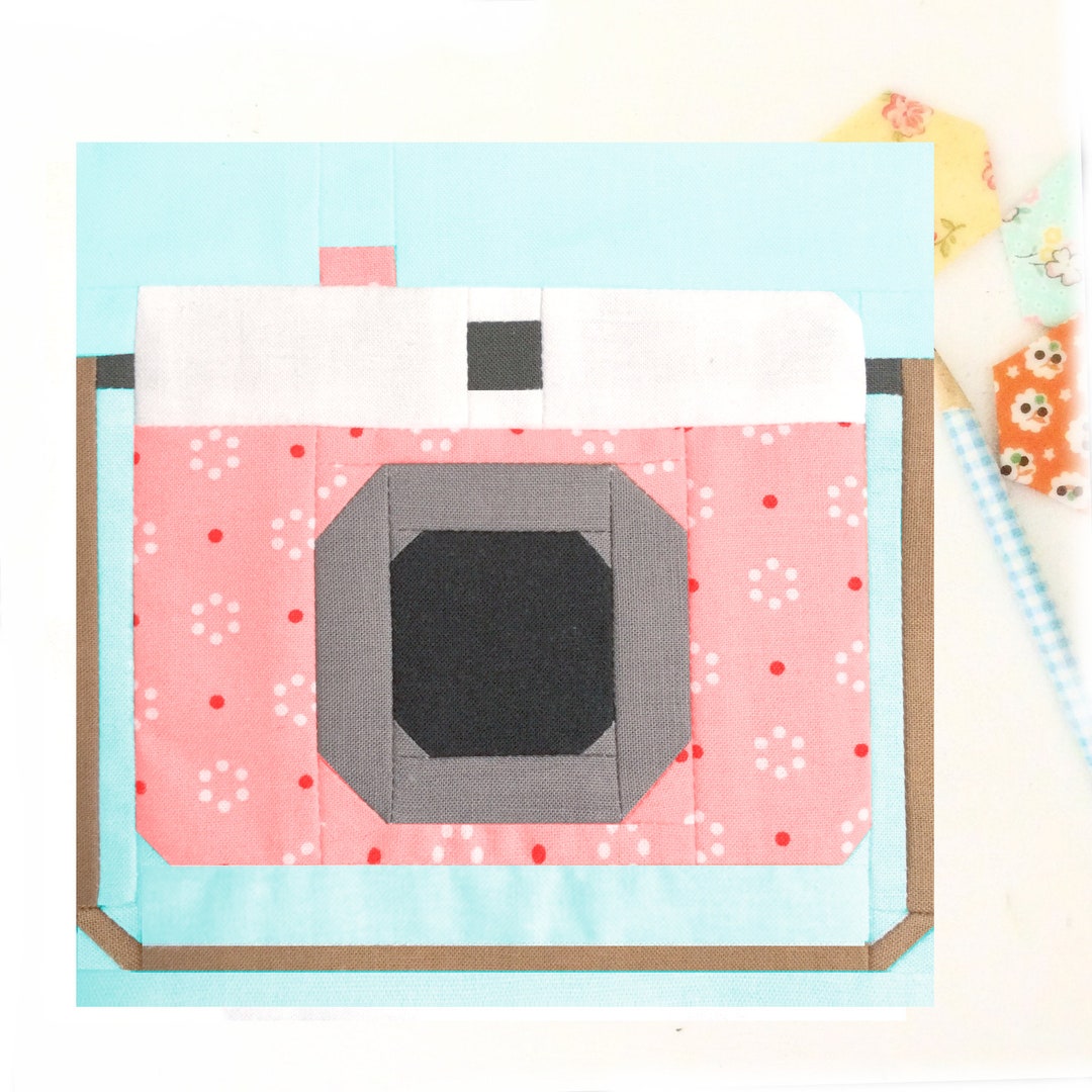 Vintage Retro Camera Photography PDF Quilt Block Pattern - Includes ...