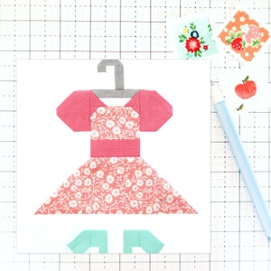 Dress and Shoes Girl's Dress-up Clothes Quilt Block PDF Pattern ...