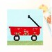 Set of 5 Little Red Wagon Quilt Block Patterns - Fall Pumpkin Patch ...