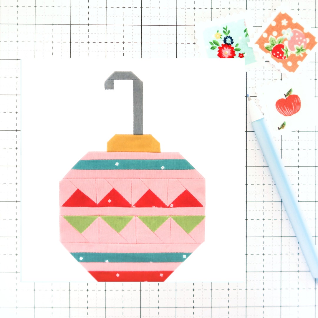 Christmas Ornament Ball Quilt Block PDF Pattern - Includes Instructions ...