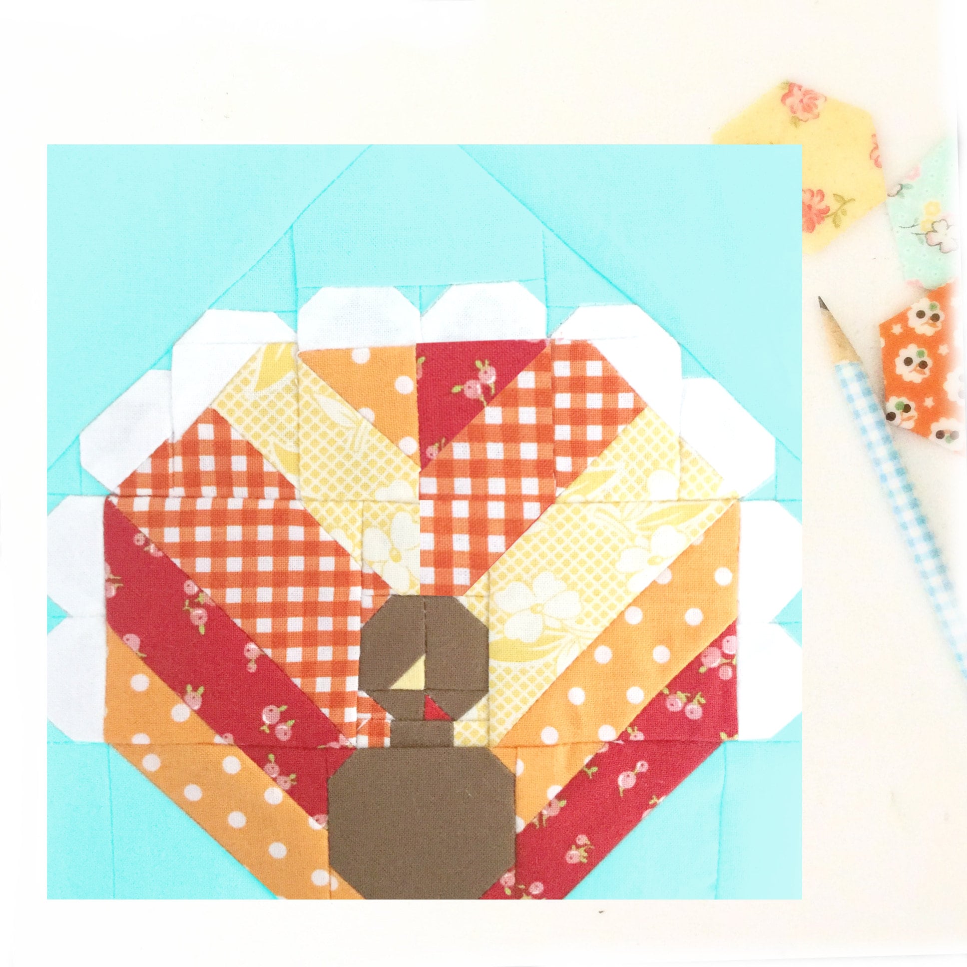 Set of 3 Fall Autumn Quilt Block Patterns Pumpkin Patch | Etsy