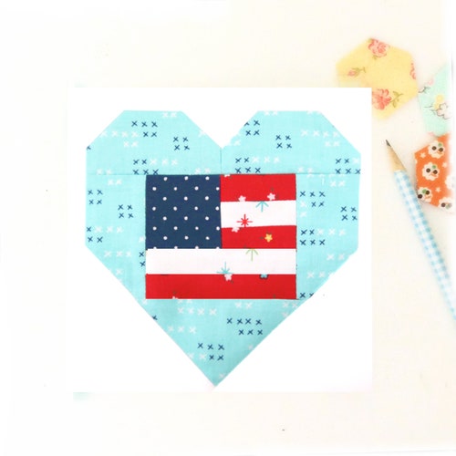 Uncle Sam Patriotic 4th of July Flag PDF Quilt Block Pattern - Etsy