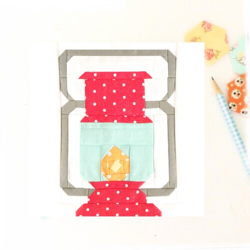 Lantern Camping PDF Quilt Block Pattern Includes | Etsy