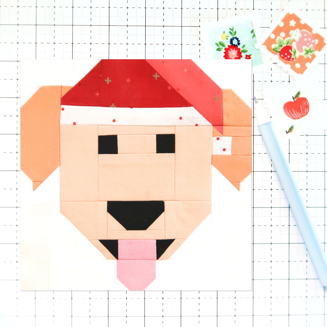Christmas Dog Holiday Pet Quilt Block PDF Pattern-includes Instructions ...