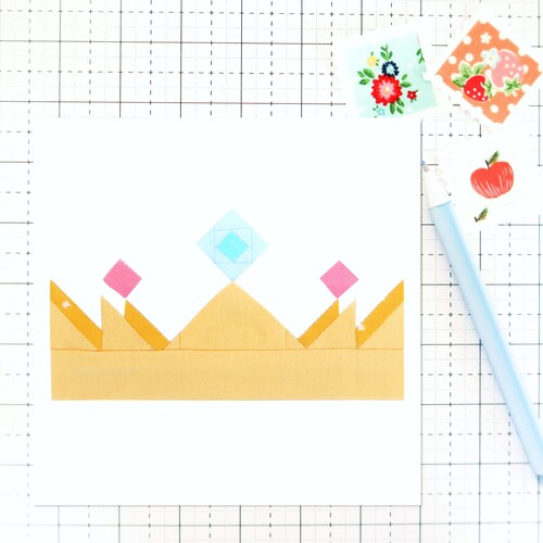 Crown Princess Queen King Royalty Quilt Block PDF Pattern - Etsy