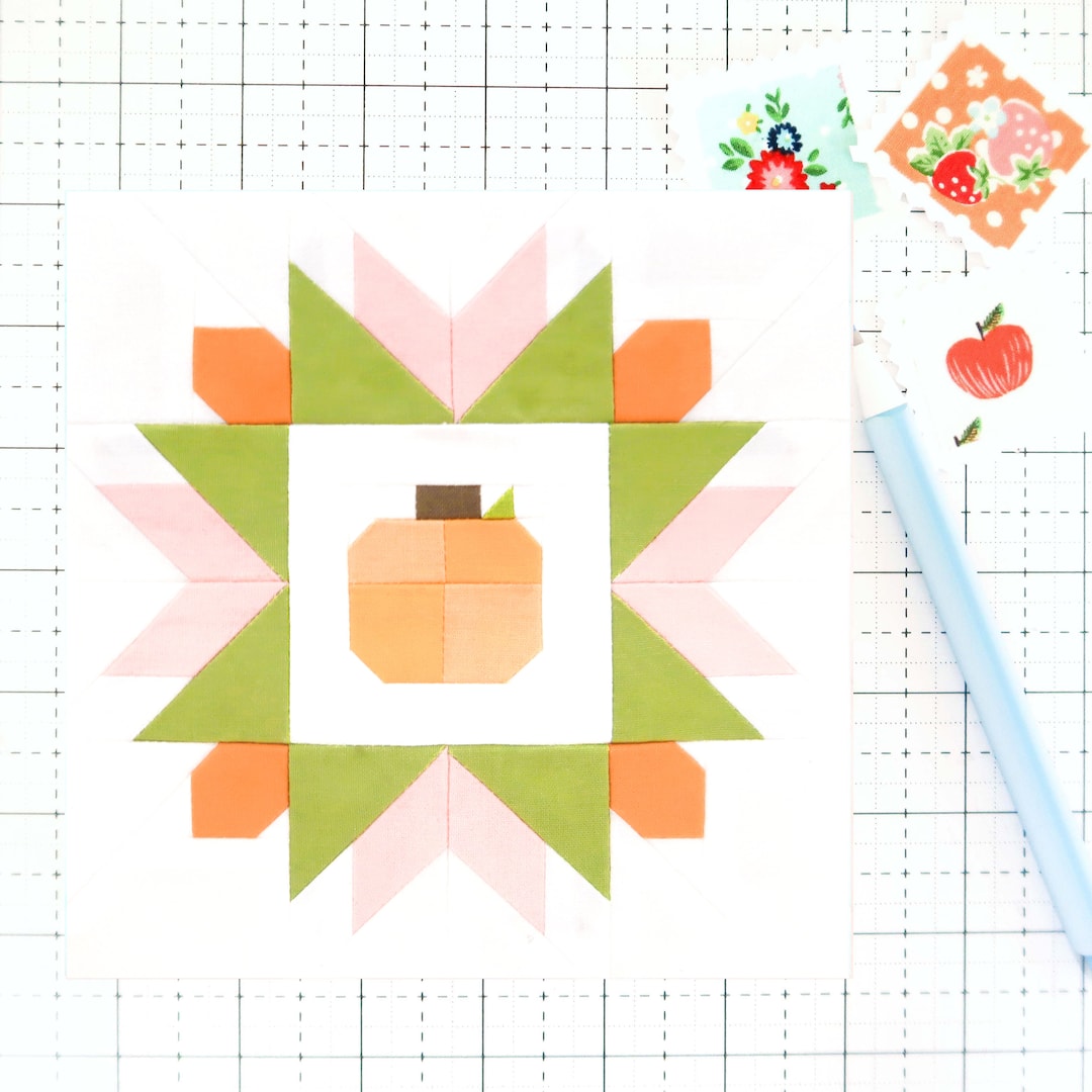 Harvest Pumpkin Star Fall Autumn Quilt Block PDF Pattern-instructions ...