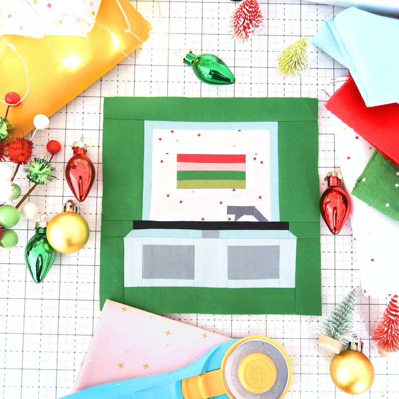 Retro Vintage Record Player Quilt Block PDF Pattern - Includes ...