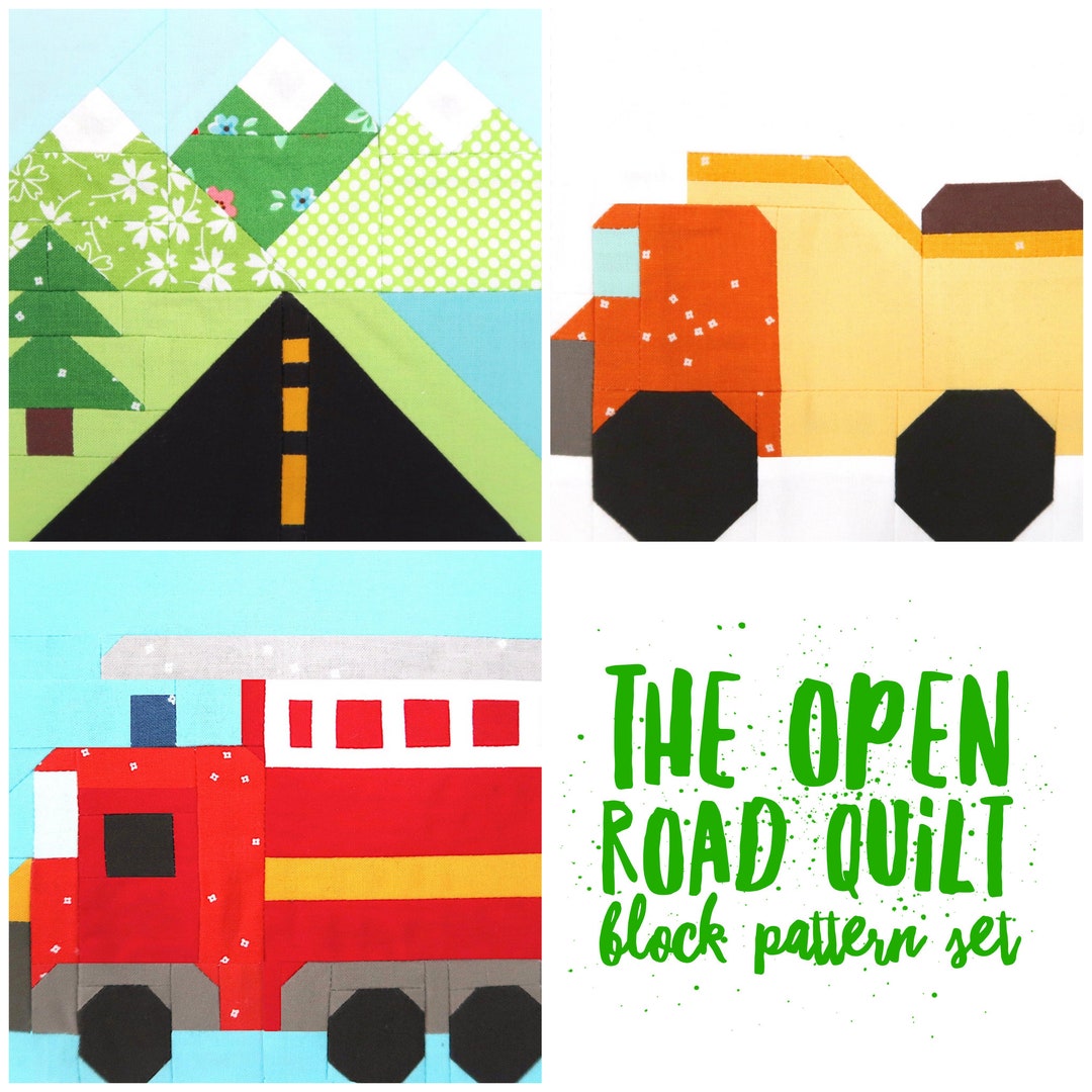 The Open Road Quilt Block Pattern Set: Open Road Dump Truck - Etsy