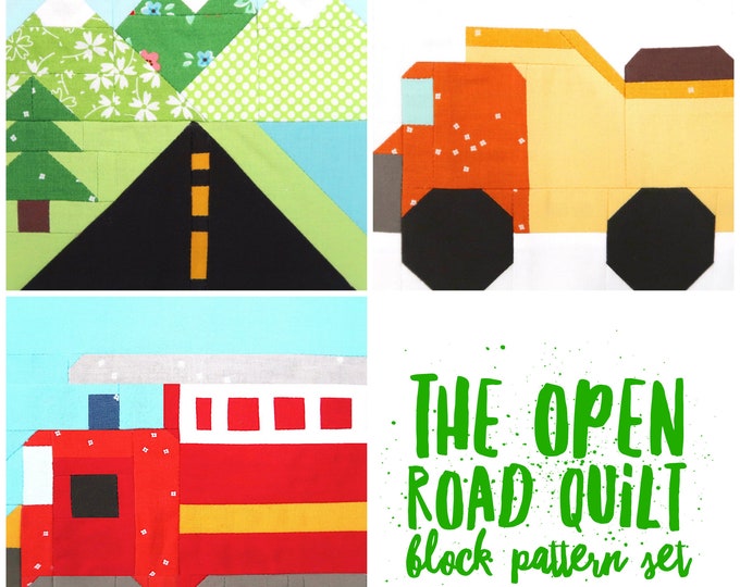 The Open Road Quilt Block Pattern Set: Open Road Dump Truck - Etsy