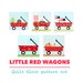 Set of 5 Little Red Wagon Quilt Block Patterns - Fall Pumpkin Patch ...