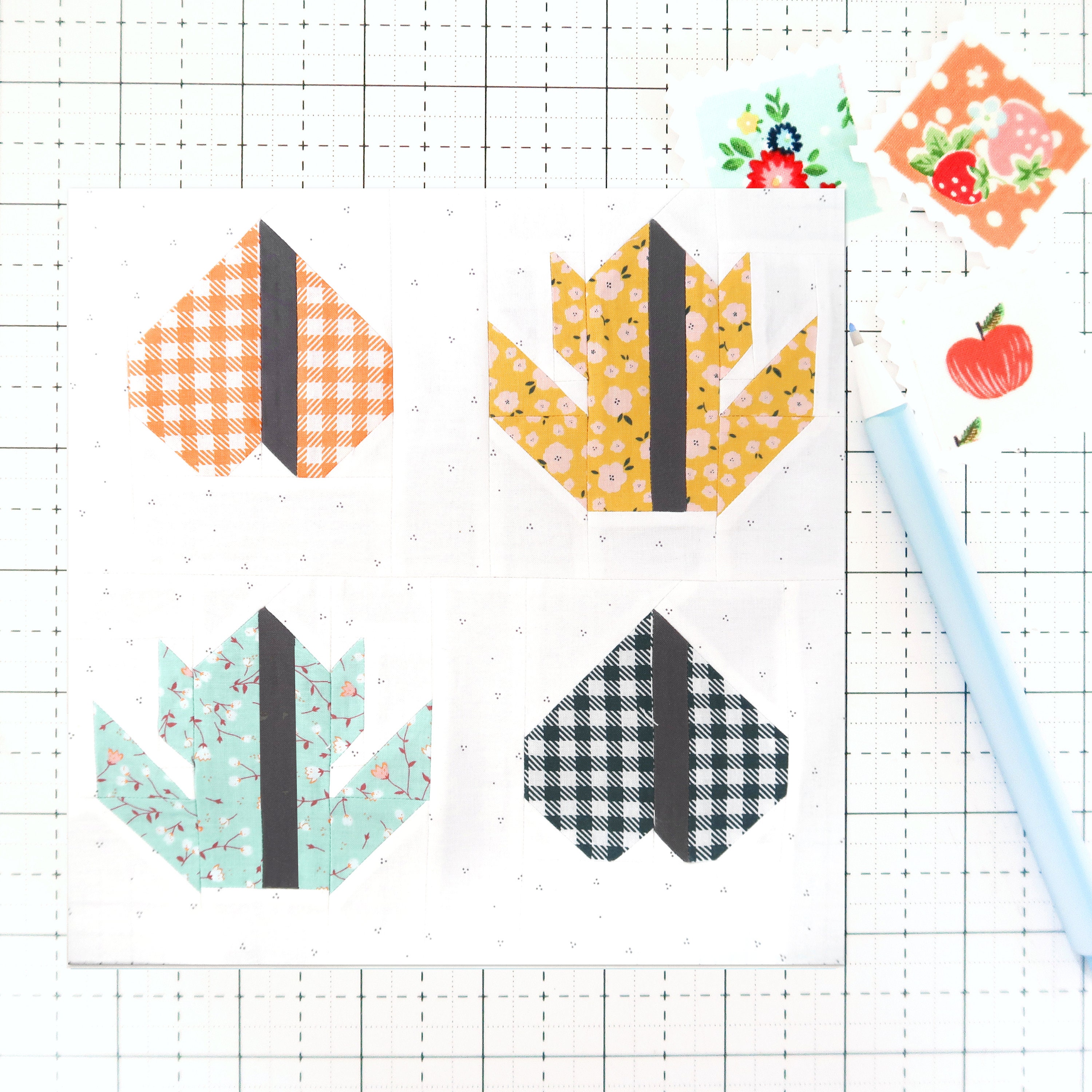Fall Leaves Fall Autumn Quilt Block PDF Pattern-instructions - Etsy