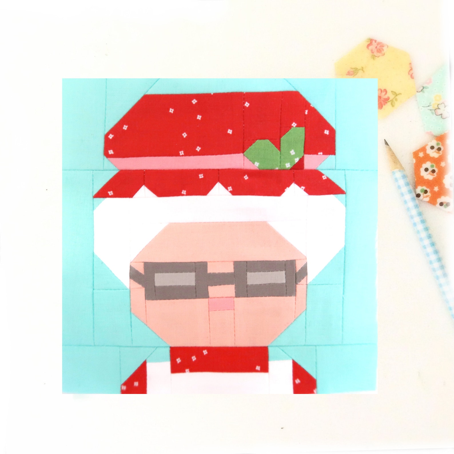 Mrs. Claus Santa Claus Christmas Quilt Block Pattern PDF - Includes ...