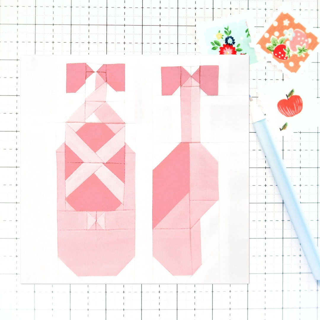 Ballet Dance Shoes Slippers - Ballerina Quilt Block PDF Pattern ...
