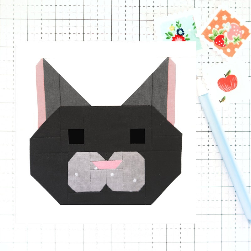 6 Cat. Quilt Block - Etsy UK