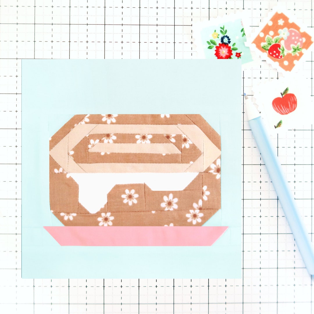 Sweet Cinnamon Roll Breakfast Food Quilt Block PDF Pattern - Includes ...